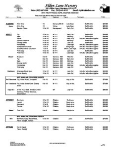 2019 Fruit List and Inventory - Alden Lane Nursery