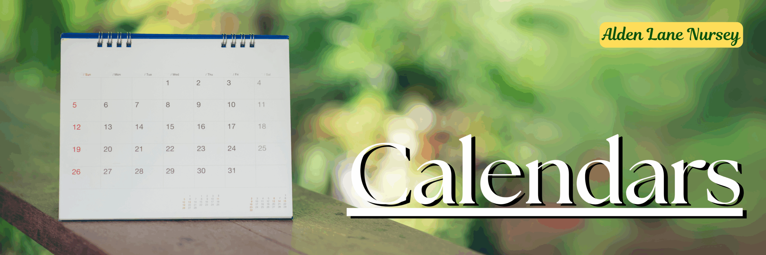 Calendars (1) - Alden Lane Nursery